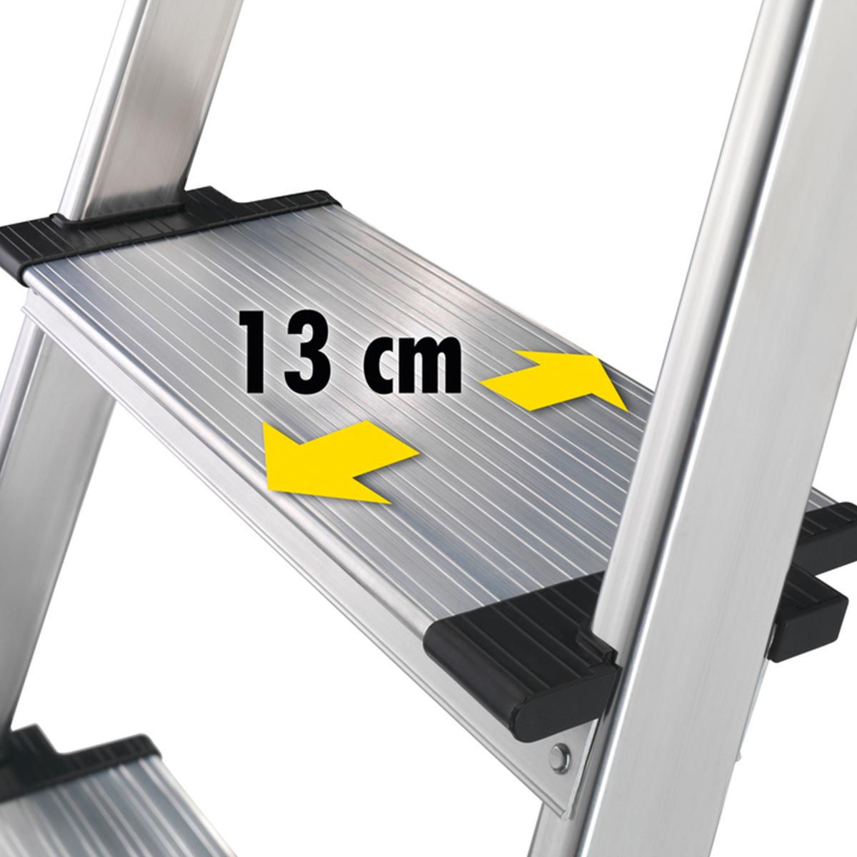 Hailo L80 Comfortline Step Ladder Deep Safety Steps