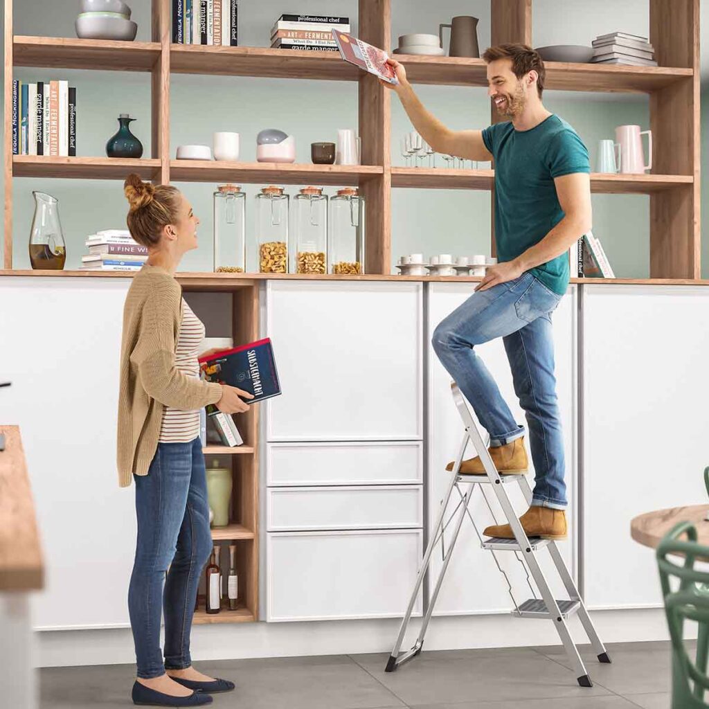 Hailo K70 Folding Step Stool with Large Steel Step - Ladders4Sale