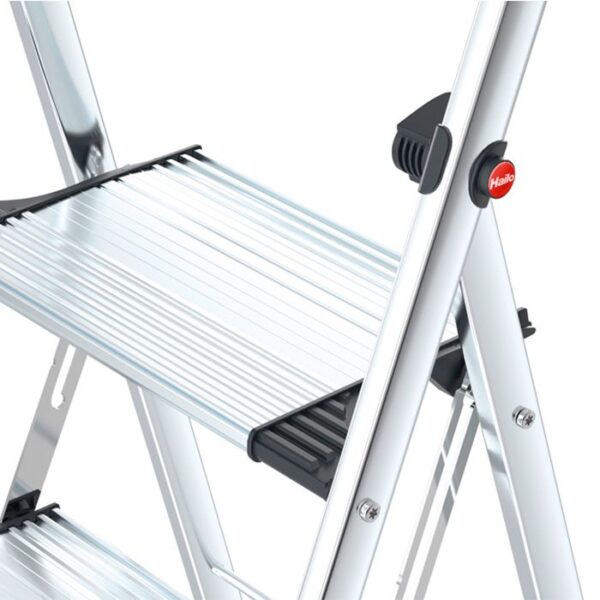Hailo Topline Aluminium Comfort Step Ladder - FREE UK Delivery