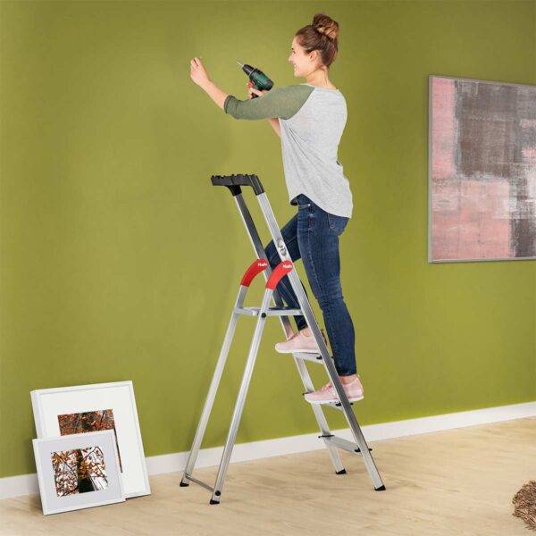 Hailo L60 Aluminium Step Ladders - Free UK Delivery