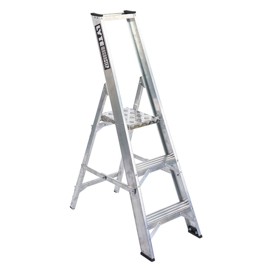 Lyte Class 1 MagnaStep Aluminium Platform Step Ladders - Ladders4Sale