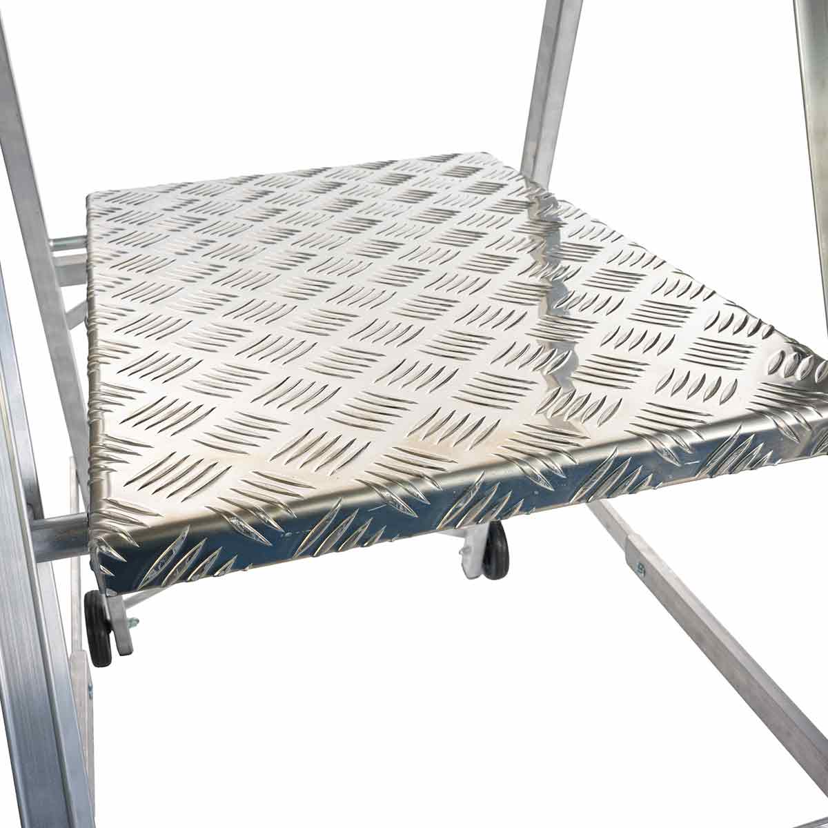 Lyte Platform Ladder with Handrails and Wide Steps