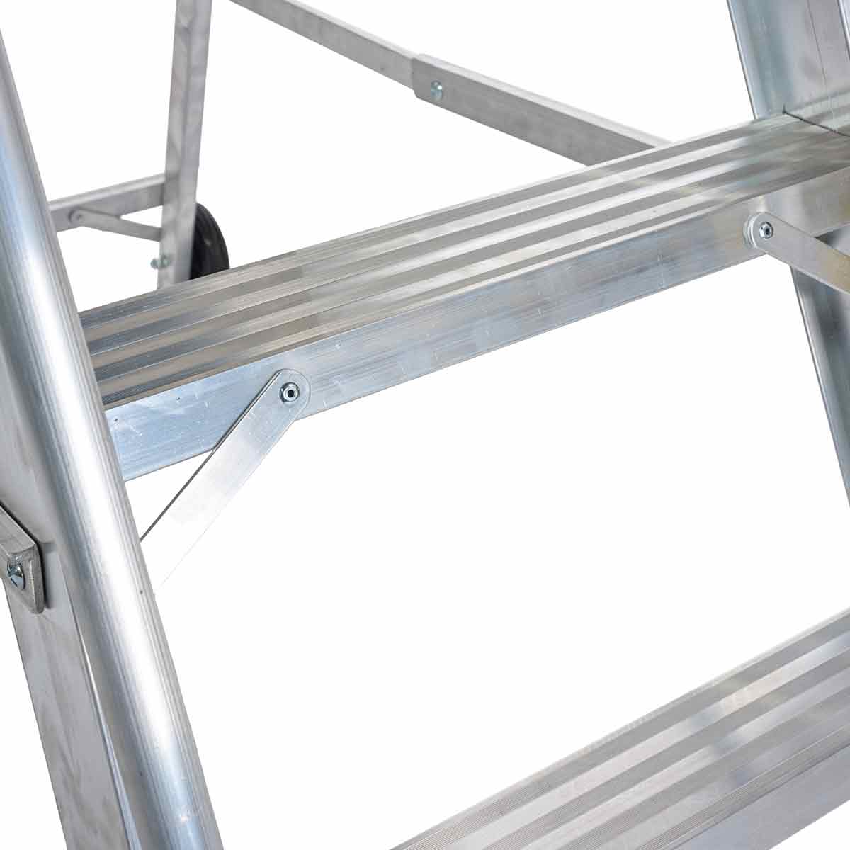 Lyte Platform Ladder with Handrails and Wide Steps