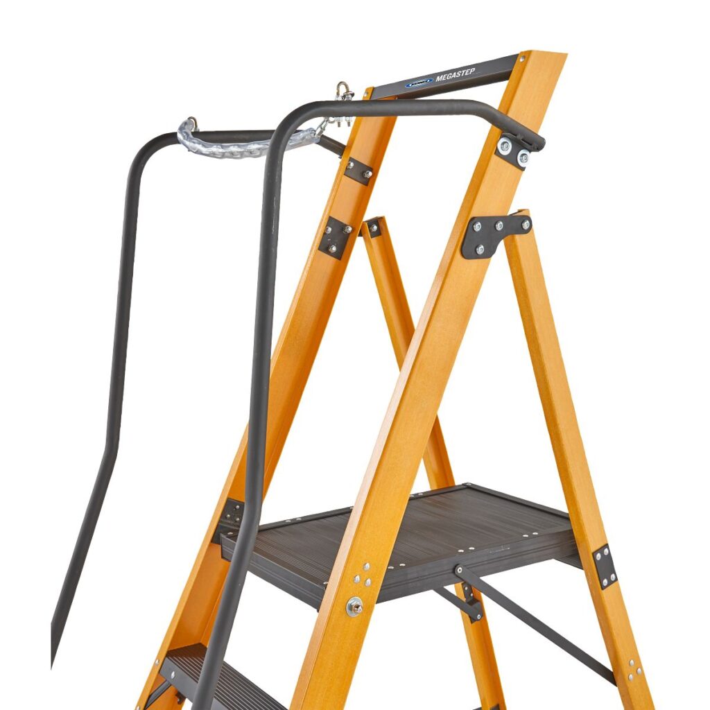 Werner Megastep Series Platform Fibreglass Steps - Ladders4Sale