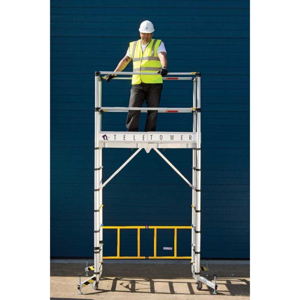 Zarges Aluminium Mobile Telescopic Scaffold Tower - Ladders4Sale