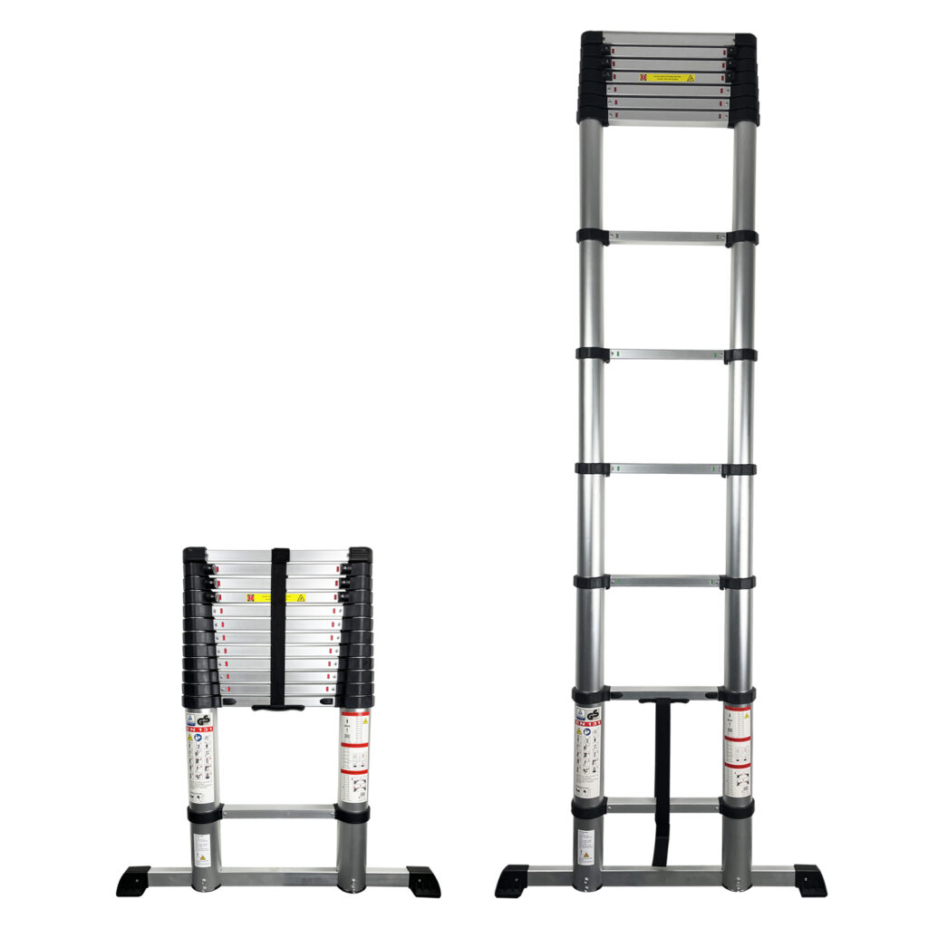 Telescopic Extendable Soft-Close Anti-Pinch Extension Ladder