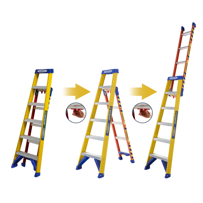 Werner 75071 Leansafe X3 Fibreglass Multi-Purpose Ladder - Ladders4Sale