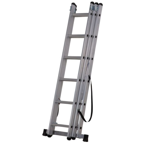Werner telescopic 4 x 4 aluminium combination ladder store