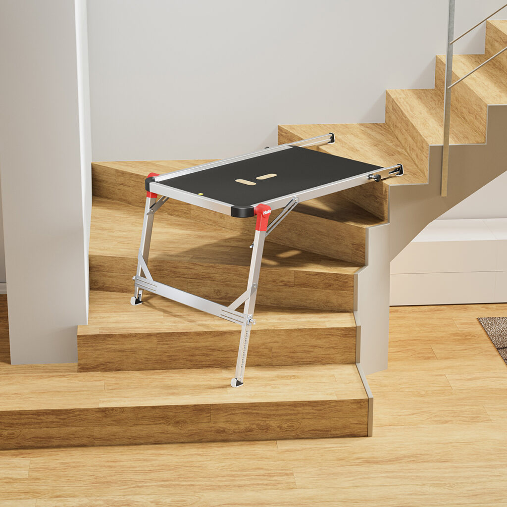 Hailo Bundle of TP1 Stairs platform & L80 Safety Ladder