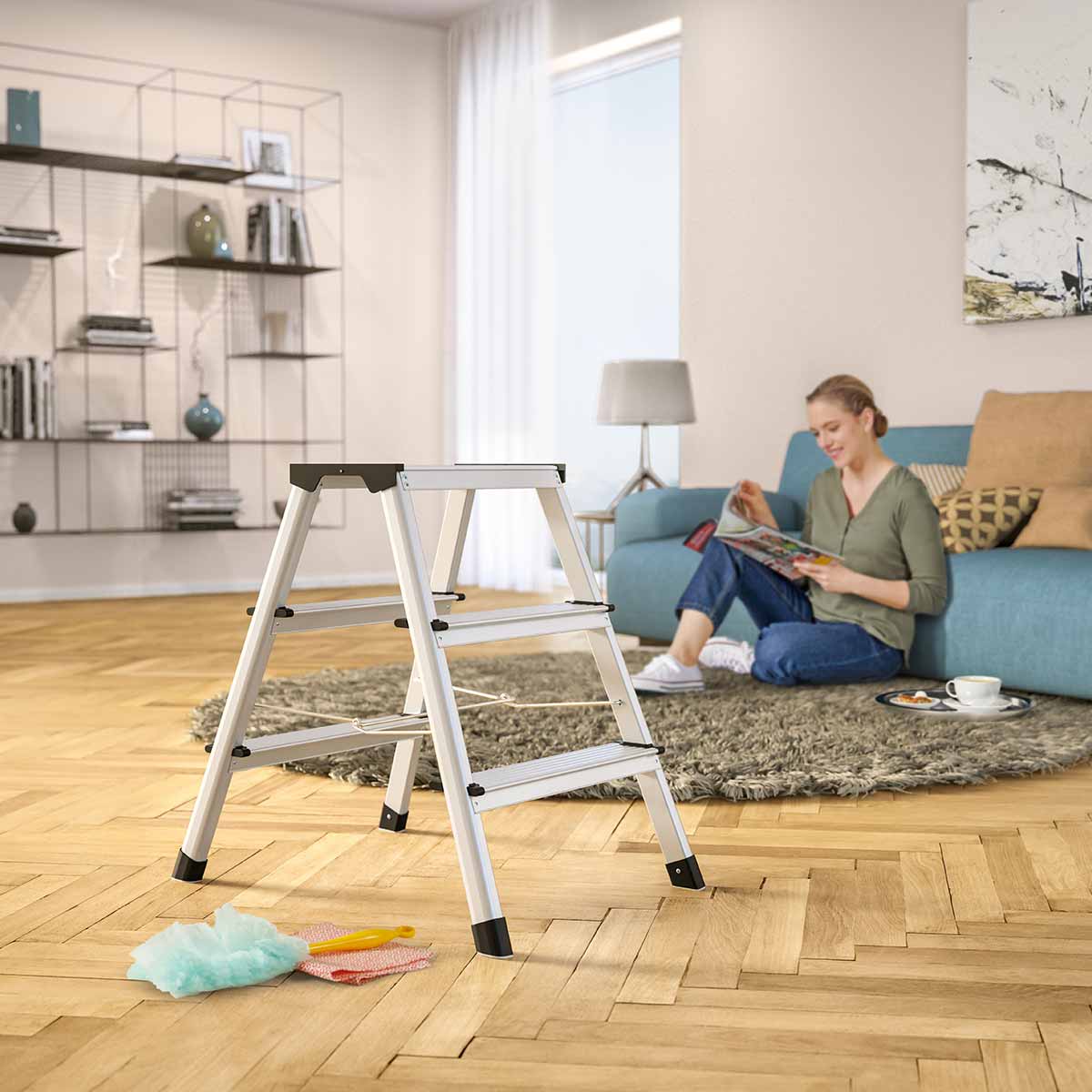 Hailo D60 Standardline Double Sided Folding Steps - Ladders4Sale