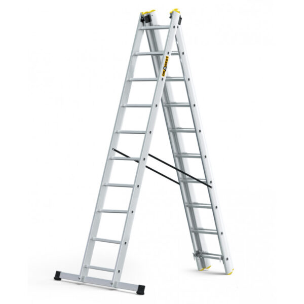Aluminium Three Section Combination Ladders | Drabest