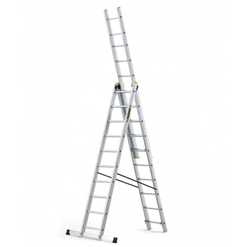 Aluminium Three Section Combination Ladders | Drabest