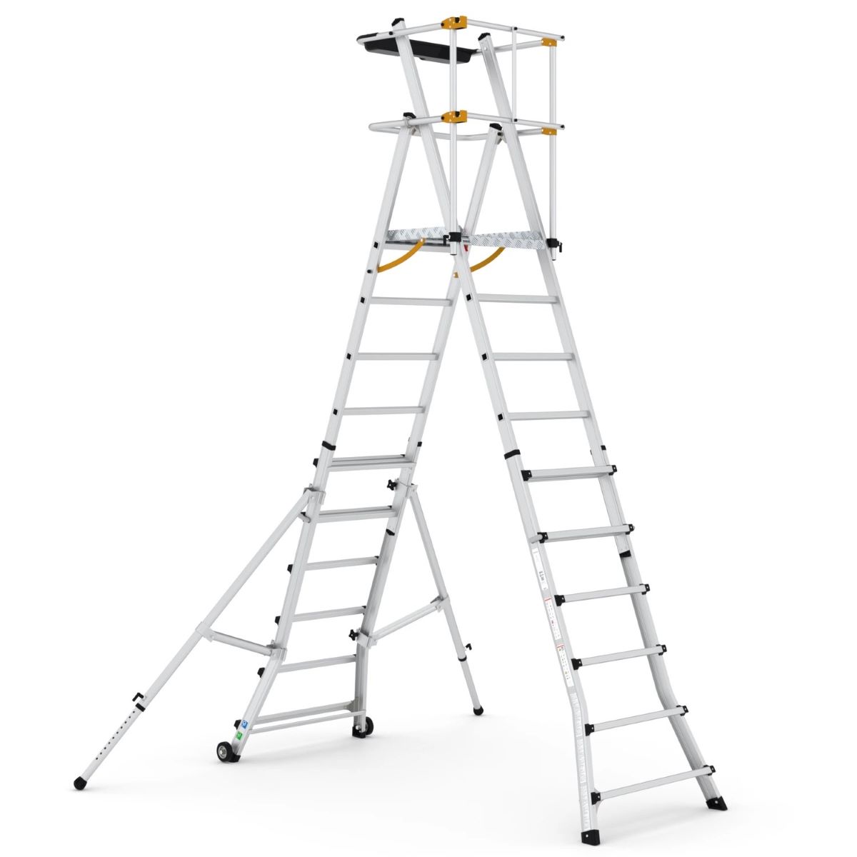 Climb It Folding Telescopic Ladder Large Platform Steps - Ladders4Sale