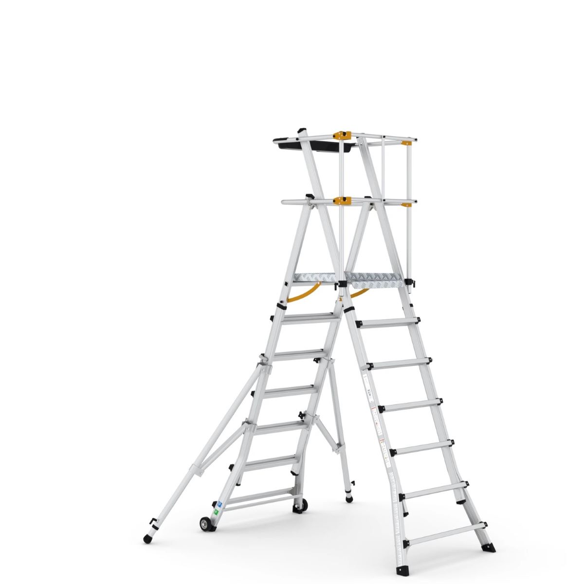 Climb It Folding Telescopic Ladder Large Platform Steps - Ladders4Sale