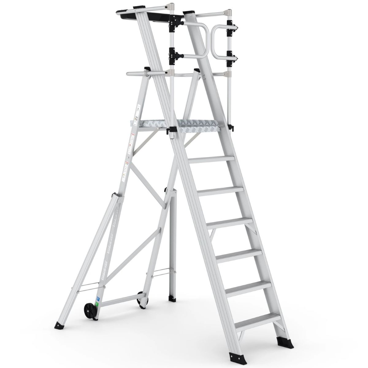 Climb It Large Platform Folding Steps with Safety Gates - Ladders4Sale