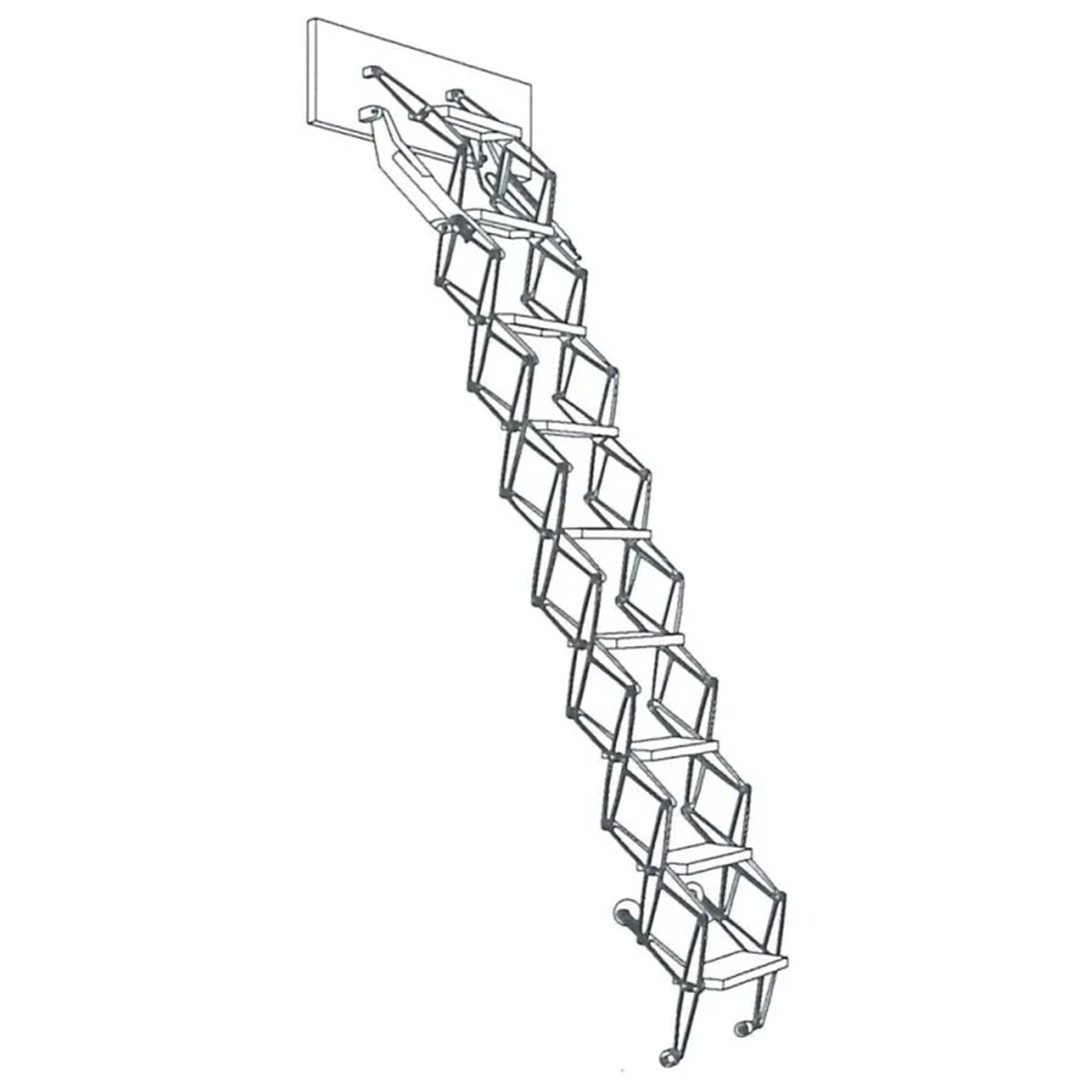 Columbus Junior Aluminium Concertina Loft Ladders - Ladders4Sale