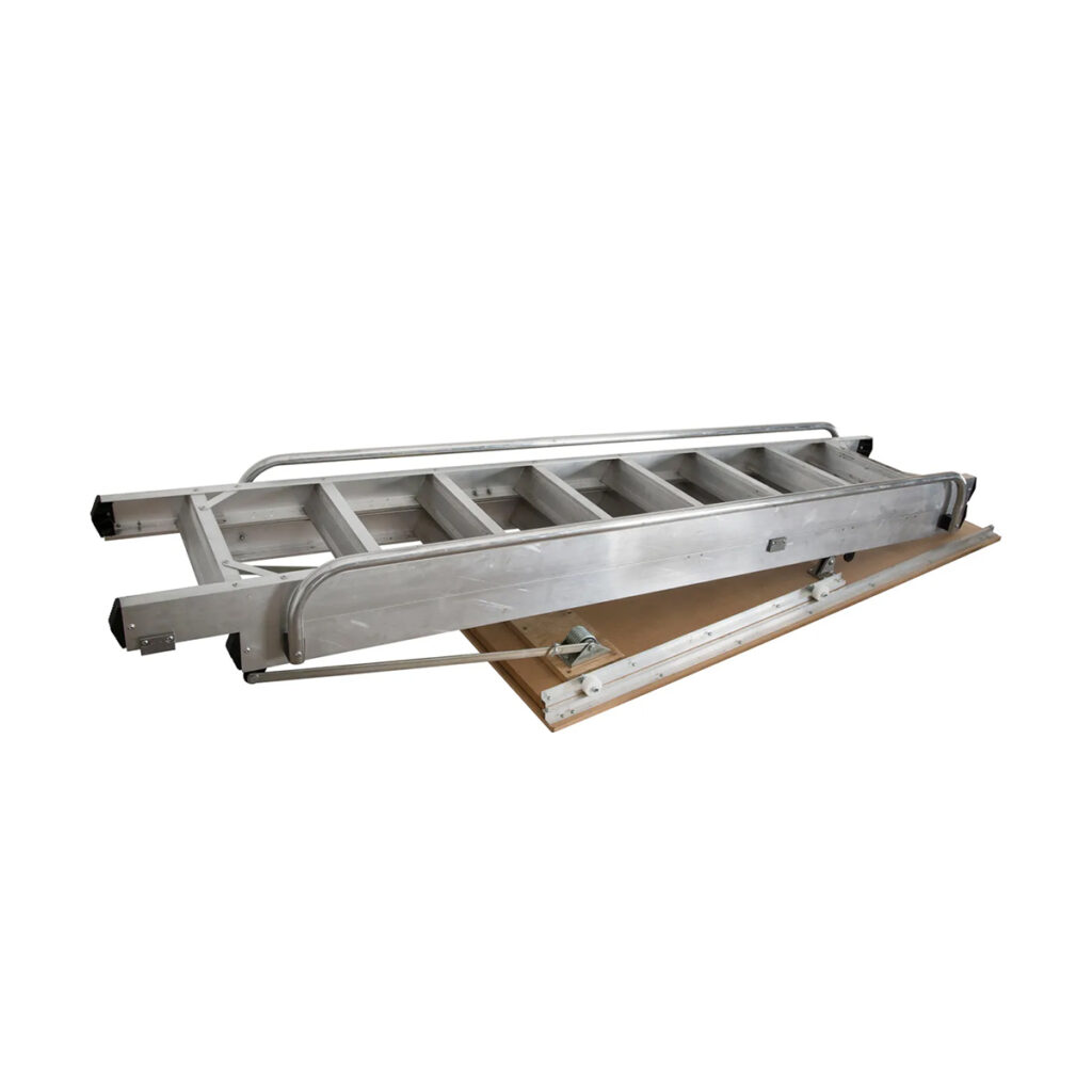 Loft Centre Aluminium Sliding Vertical Carriage Ladder - Ladders4Sale