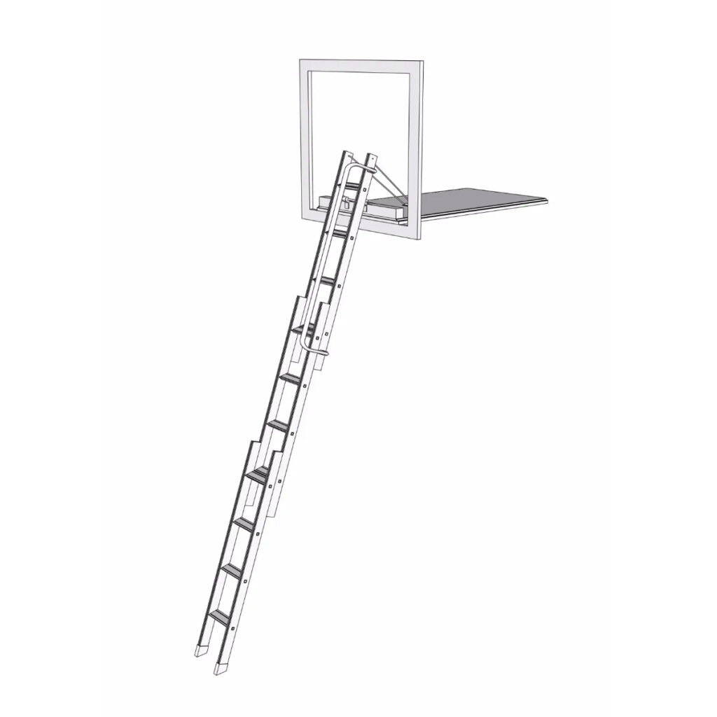 Loft Centre Mini Aluminium Sliding Vertical Carriage Ladder - Ladders4Sale