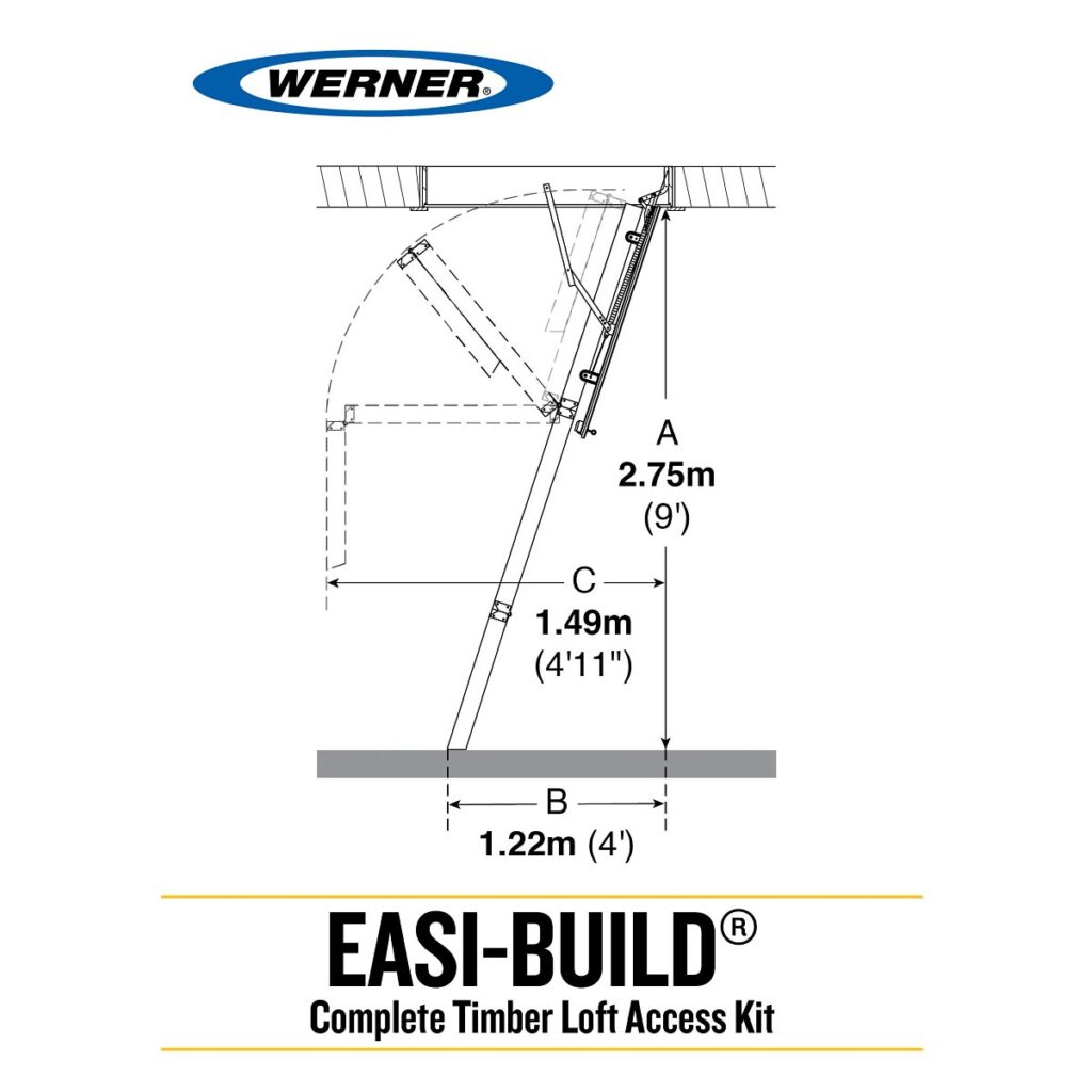 Werner Easi-Build Complete Timber Loft Ladder Access Kit - Ladders4Sale