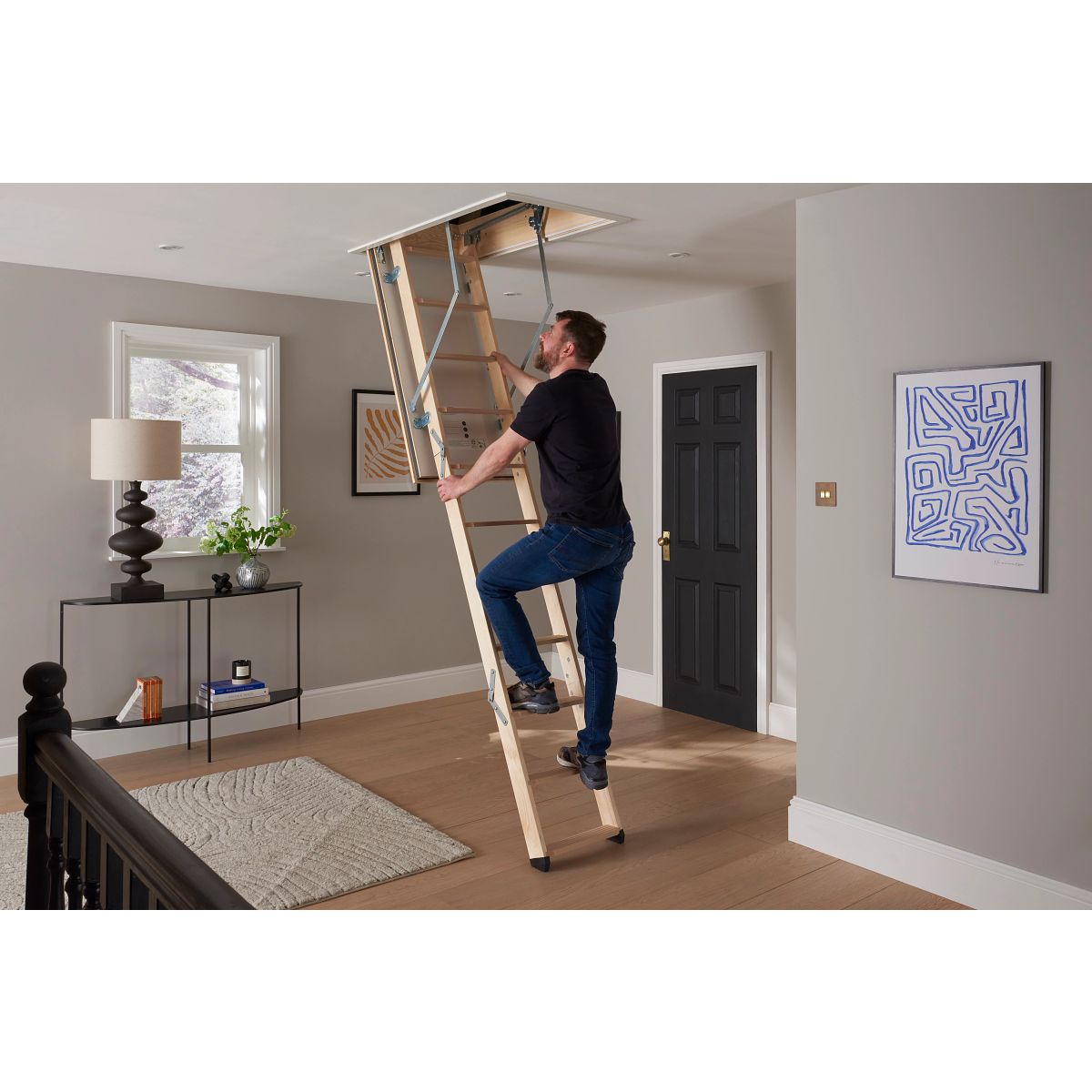 Werner Fire Guard Pro Complete Timber Loft Ladder Access Kit - Ladders4Sale