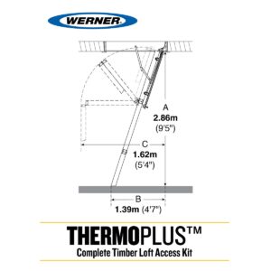 Werner Thermoplus Complete Timber Loft Ladder Access Kit - Ladders4Sale
