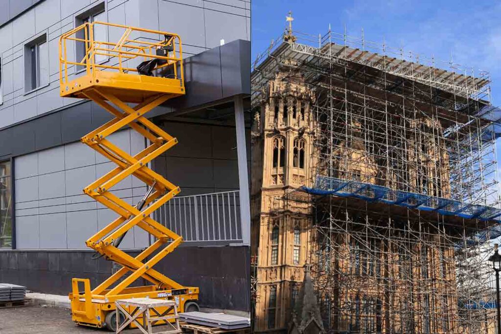 Scaffolding vs. Mobile Elevating Work Platforms | Ladders4Sale