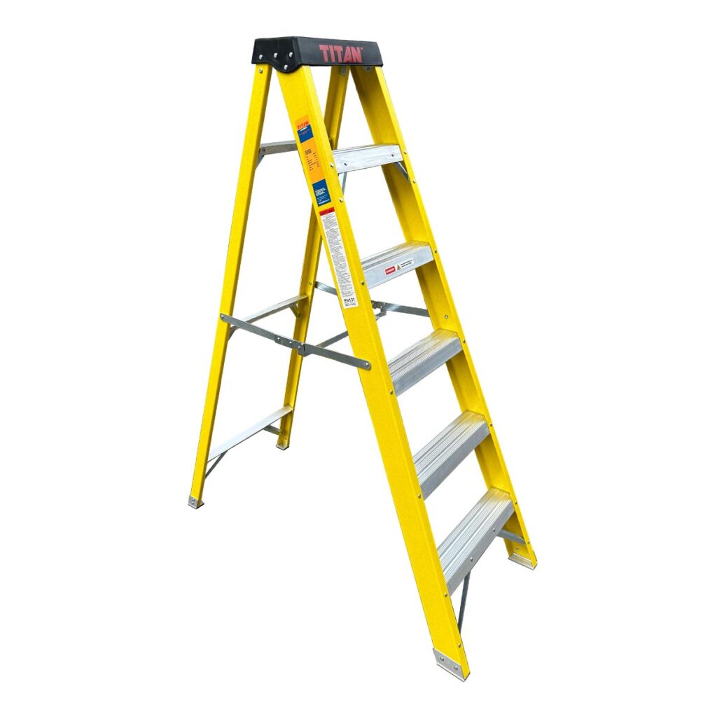 Titan Trade Fibreglass Swingback Step Ladders | Free UK Delivery