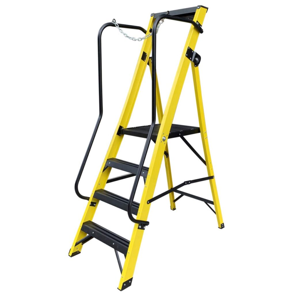 Deligo Fibreglass Safety Stepladder with Platform - Ladders4Sale