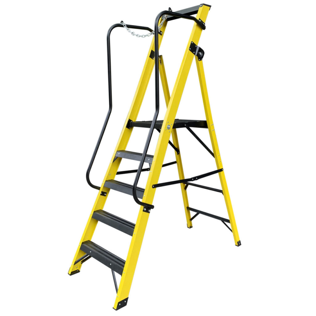 Deligo Fibreglass Safety Stepladder with Platform - Ladders4Sale